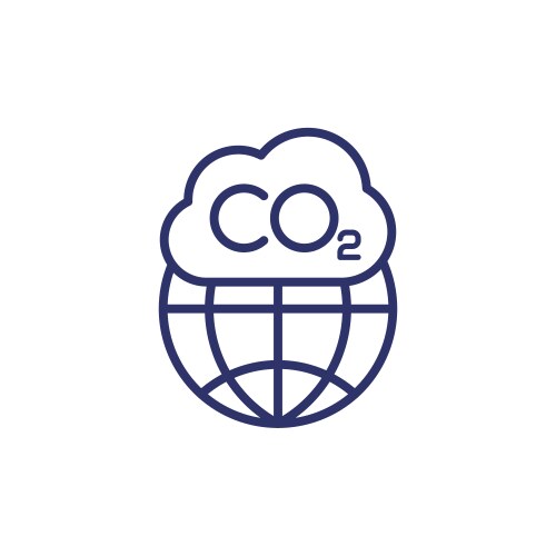 Co2 molecule icon on white Royalty Free Vector Image