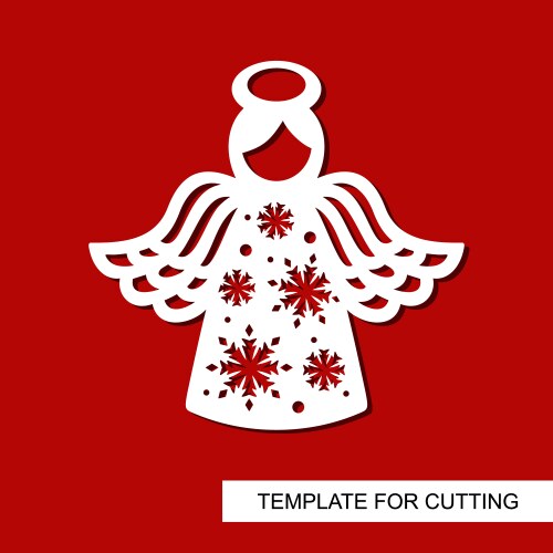 Laser cut template initial monogram letters Vector Image