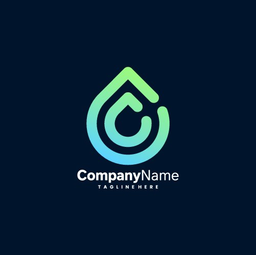 Water simple logo icon Royalty Free Vector Image