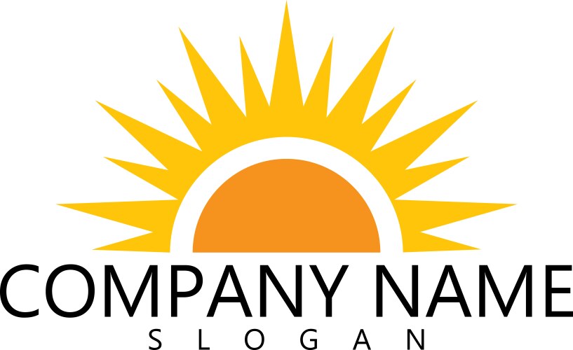 Sun logo Royalty Free Vector Image - VectorStock Sun logo Royalty Free Vector Image - VectorStock
