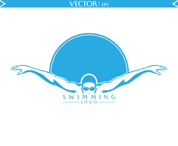 Abstract swimming logo Royalty Free Vector Image