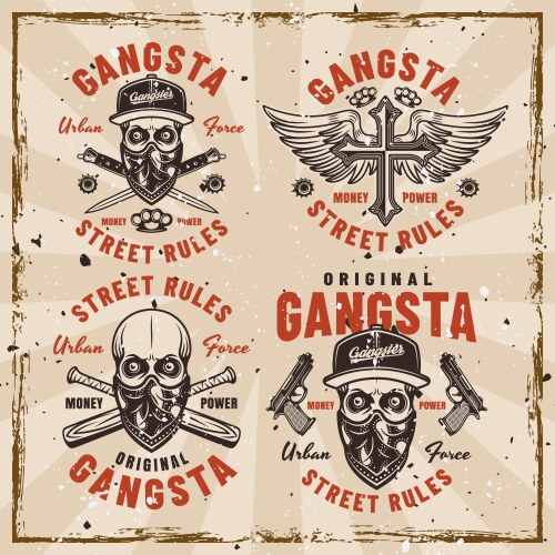 Skull Gangsta Vector Images (over 280)