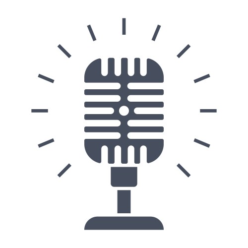 Retro vintage microphone icon Royalty Free Vector Image