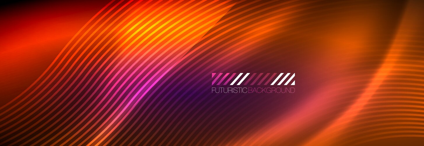Neon dynamic beams abstract wallpaper Royalty Free Vector