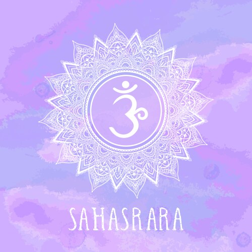 Symbol chakra sahasrara Royalty Free Vector Image