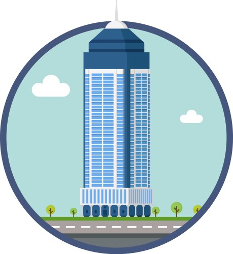 Bank building Royalty Free Vector Image - VectorStock