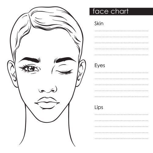 Woman face portrait outlines digital sketch Vector Image
