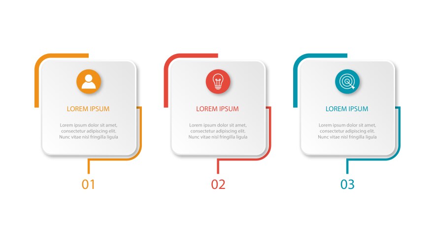 Infographic design template with 3 options Vector Image