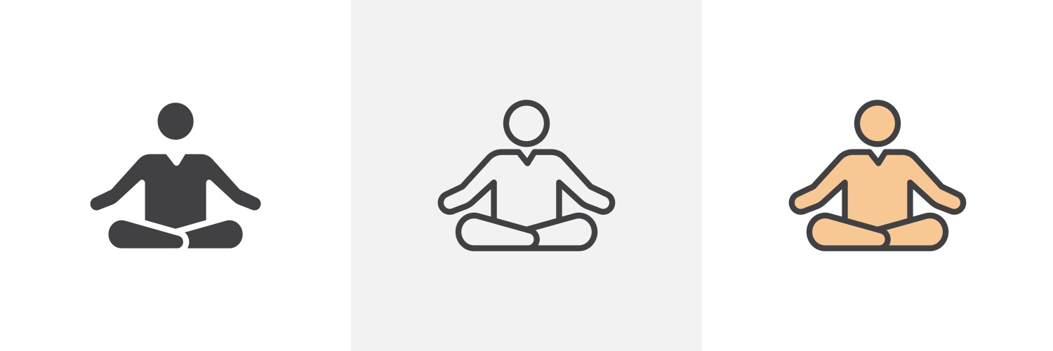 Stickman Meditation Vector Images (81)