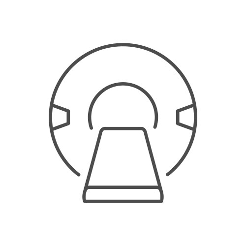 Mri scanner line outline icon Royalty Free Vector Image