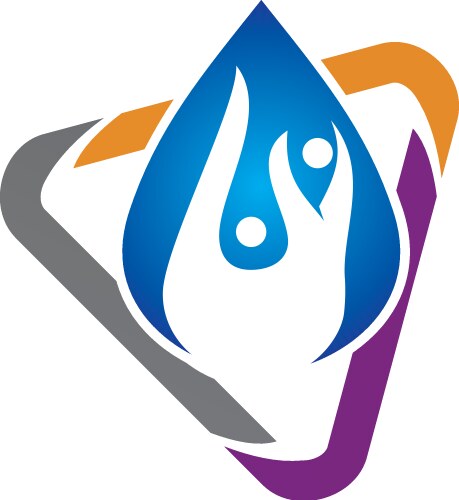 Hydro healthy logo design template Royalty Free Vector Image