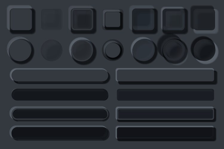 Set of black hud arrows elements futuristic user Vector Image