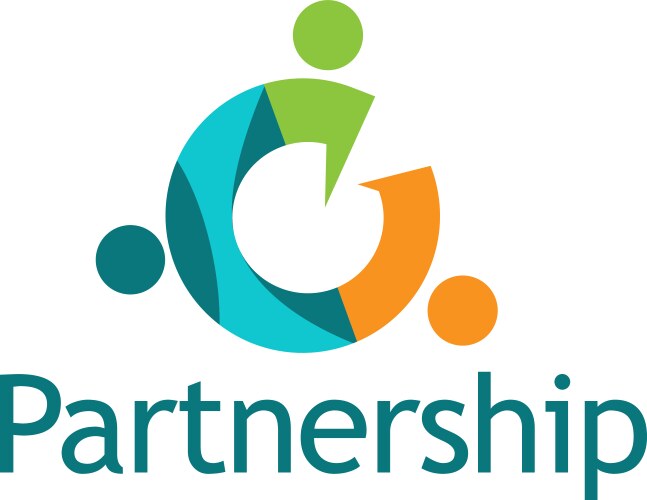 Teamwork icon abstract people and support design Vector Image