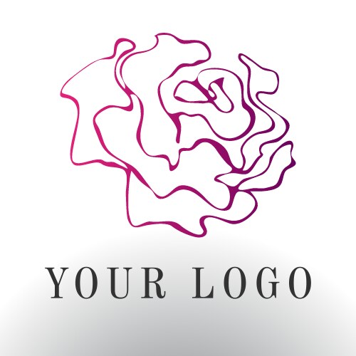 Roses logo design concept template Royalty Free Vector Image