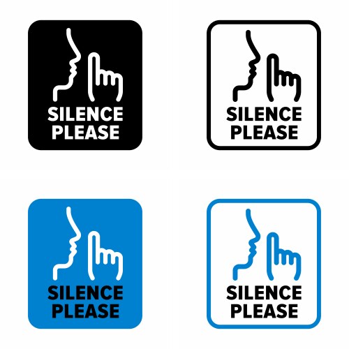 Please Keep Quiet Sign Vector Images (over 250)
