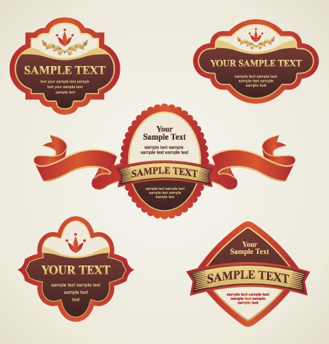 Vintage labels Royalty Free Vector Image - VectorStock