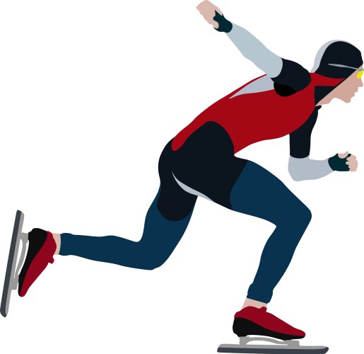 Abstract speed skaters Royalty Free Vector Image