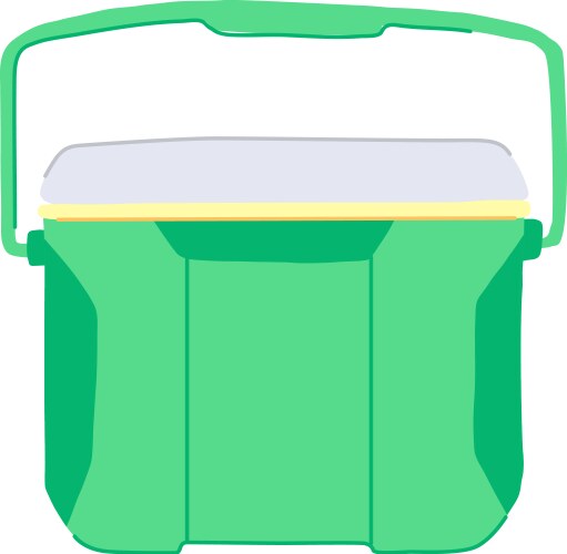 Picnic cooler box cartoon Royalty Free Vector Image