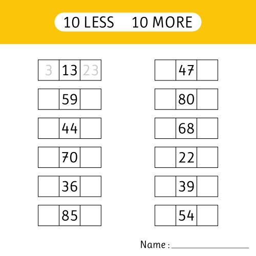 Learning mathematics numbers - choose more less Vector Image