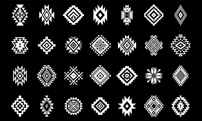 Aztec elements Royalty Free Vector Image - VectorStock Aztec elements Royalty Free Vector Image - VectorStock