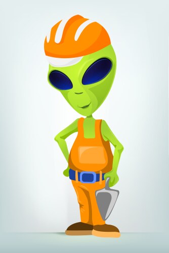 Alien cartoon icon Royalty Free Vector Image - VectorStock