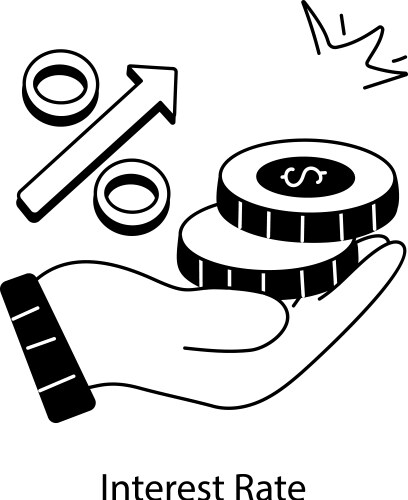 High interest Royalty Free Vector Image - VectorStock