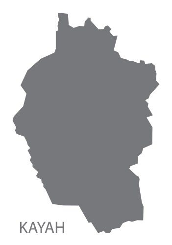 Myanmar map with states and modern round shapes Vector Image