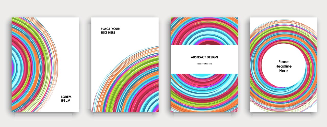Multi-colored book cover page design creative Vector Image
