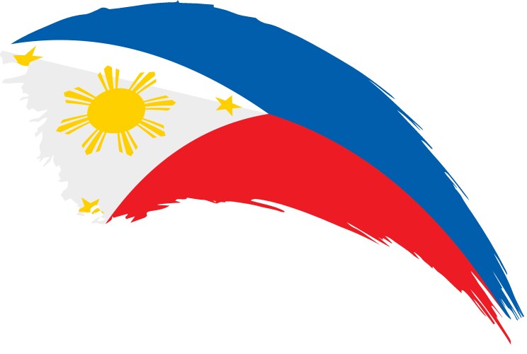 Philippines flag Royalty Free Vector Image - VectorStock