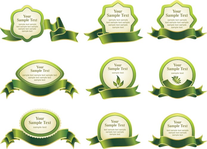 Ribbon labels Royalty Free Vector Image - VectorStock