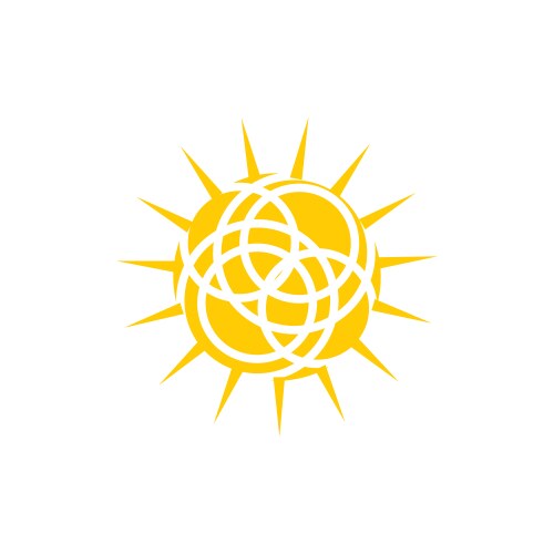 Yellow sun logo design template Royalty Free Vector Image