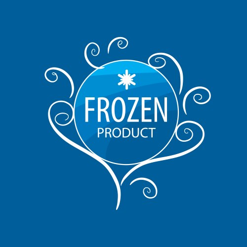 Logo for frozen products Royalty Free Vector Image