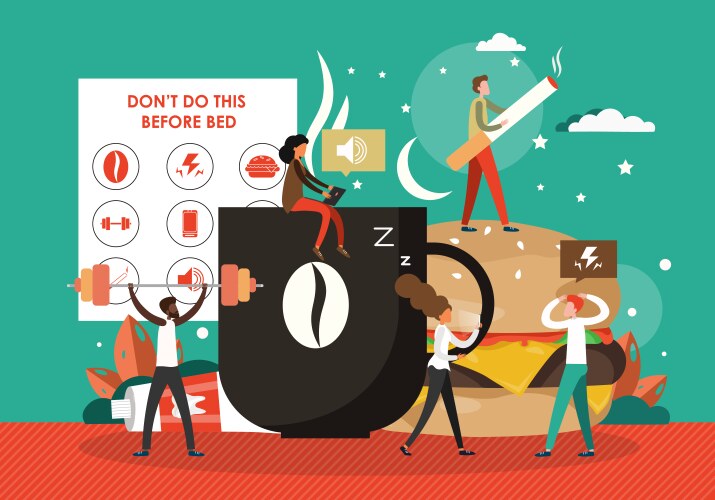 Nightmares bad dream fear anxiety sleep Royalty Free Vector