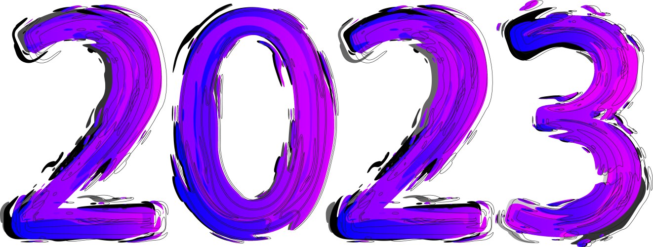 Decorative 2023 calendar header unusual Royalty Free Vector