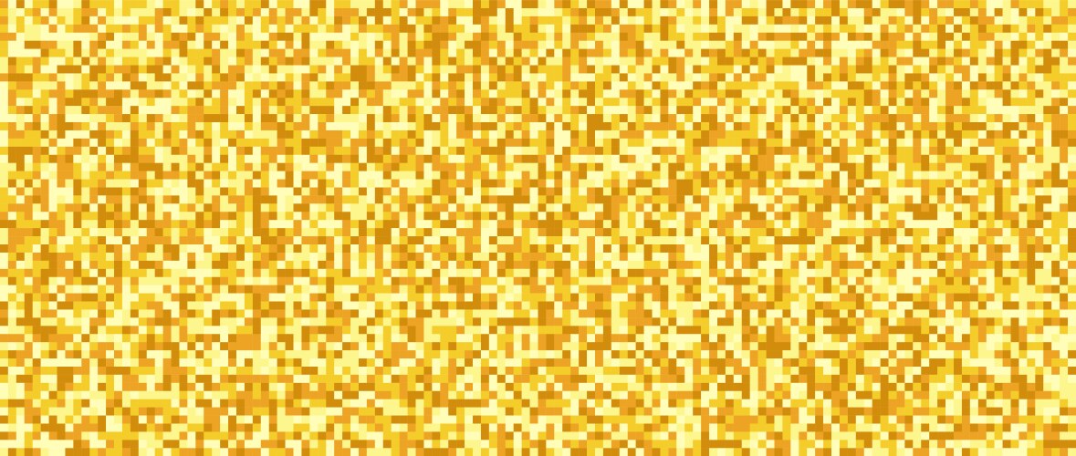 Seamless pixelated golden texture yellow noise Vector Image