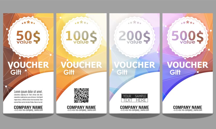 Gift voucher template Royalty Free Vector Image