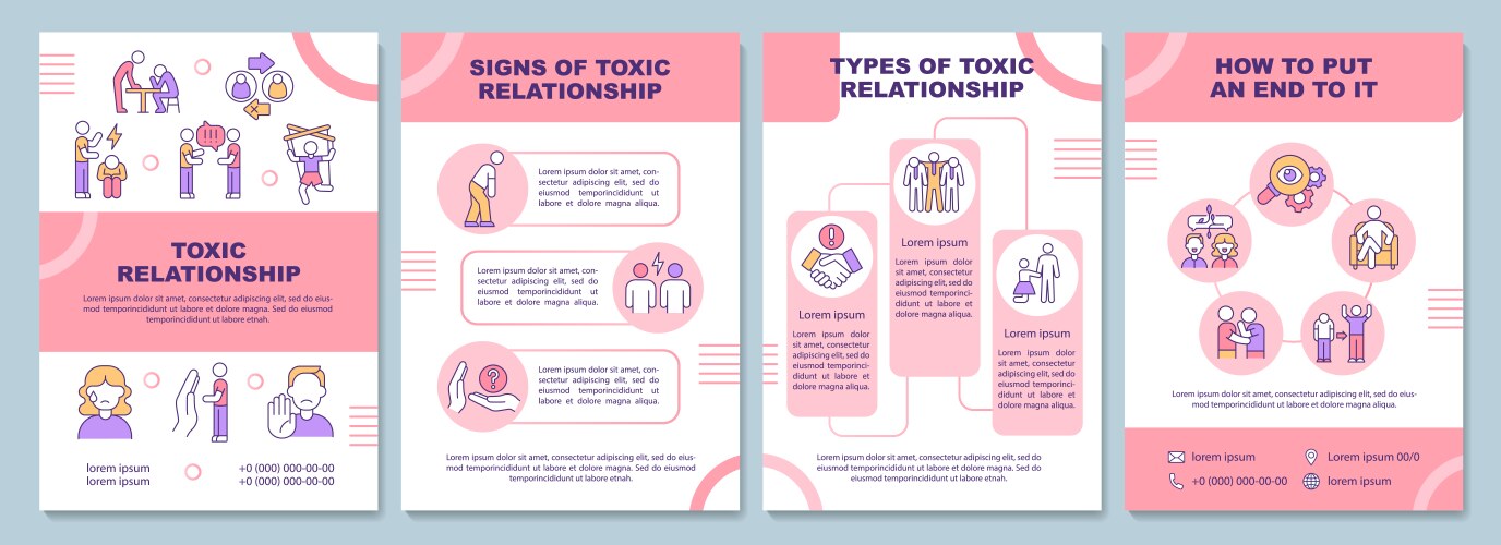 Toxic relationship word concepts banner Royalty Free Vector