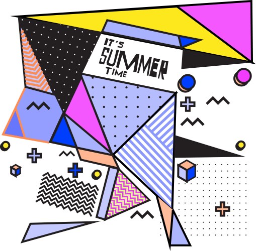 Triangle geometric forms for summer events Vector Image