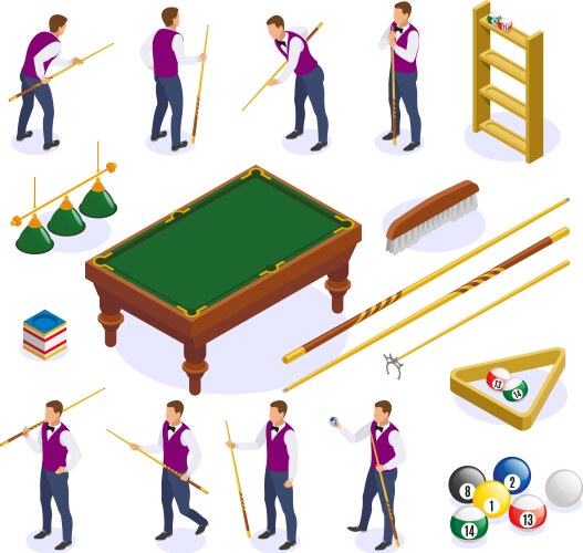 Billiards emblem Royalty Free Vector Image - VectorStock