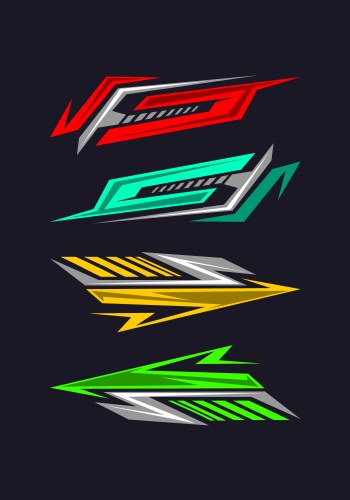 Car Racing Stripes Sticker Royalty Free Vector Image