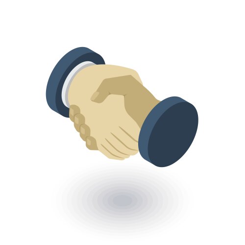 Trendy Hand Gesture Icon Isometric Style Vector Image