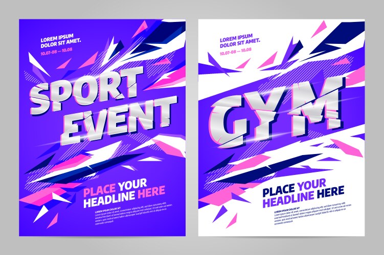 Layout design template for sport Royalty Free Vector Image