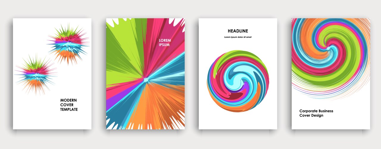 Multi-colored book cover page design creative Vector Image