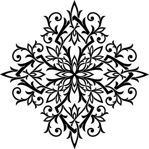 Stylized victorian gothic ornamental cross Vector Image