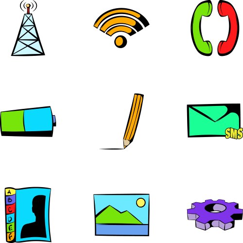 Phone icon cartoon Royalty Free Vector Image - VectorStock