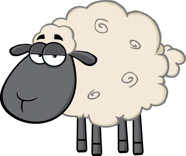 Sheep cartoon Royalty Free Vector Image - VectorStock