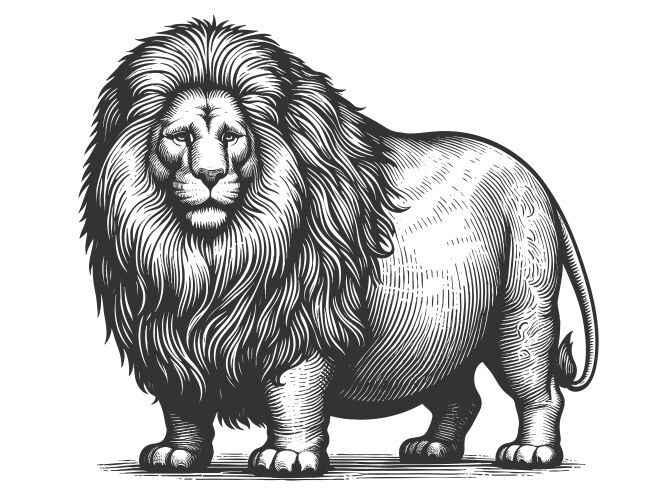 Lion Engraving Vector Images (over 1,300)
