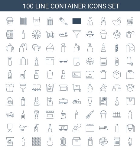 Container icons Royalty Free Vector Image - VectorStock