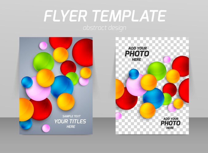 Rainbow flyer template design – Royalty-Free Vector | VectorStock