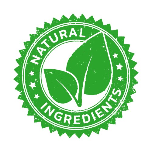 Silver and green no sugar added rubber stamp Vector Image